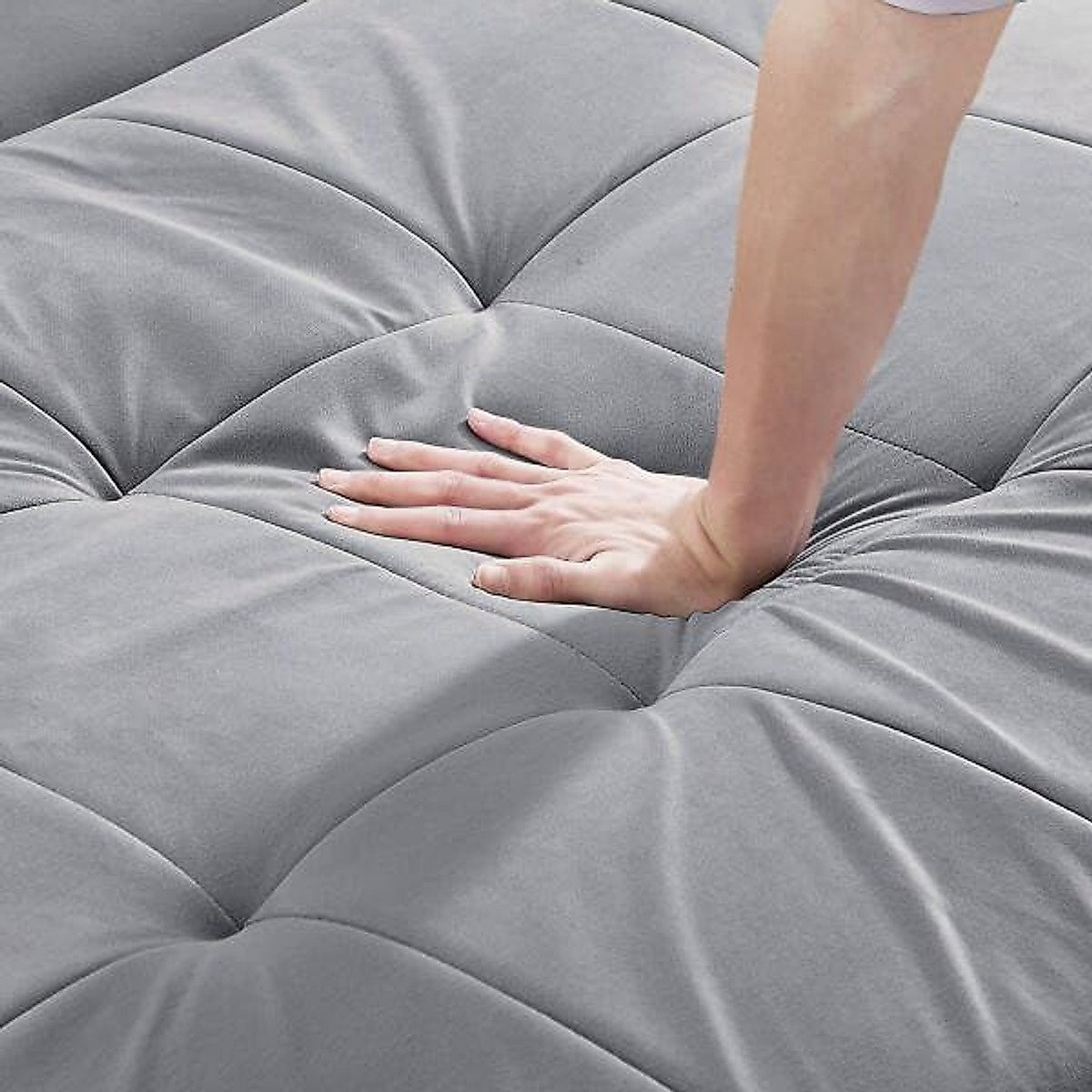 ERYE Tufted Upholstered Futon Sofa Daybed Modern Convertible Loveseat Sofa & Couch Soft Convenient Nap Sleeper Couch Bed for Home Office Apartment Furniture Sets