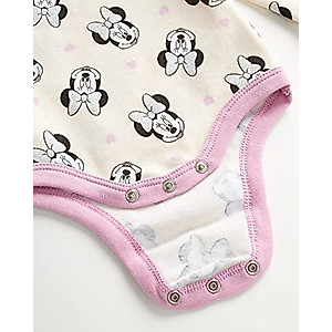 Disney Baby Newborn Girls' Layette Set - Bodysuit, Pants, Booties, Hat: Minnie Mouse, Winnie the Pooh, Bambi (0-9M), Size 6-9 Months, Minnie Mouse
