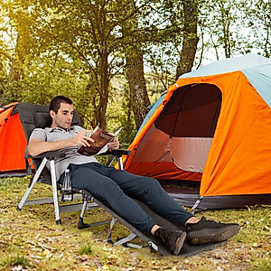 COSTWAY Beach Chaise Lounge Chair Patio Folding Recliner w/ 7 Adjustable Positions Grey