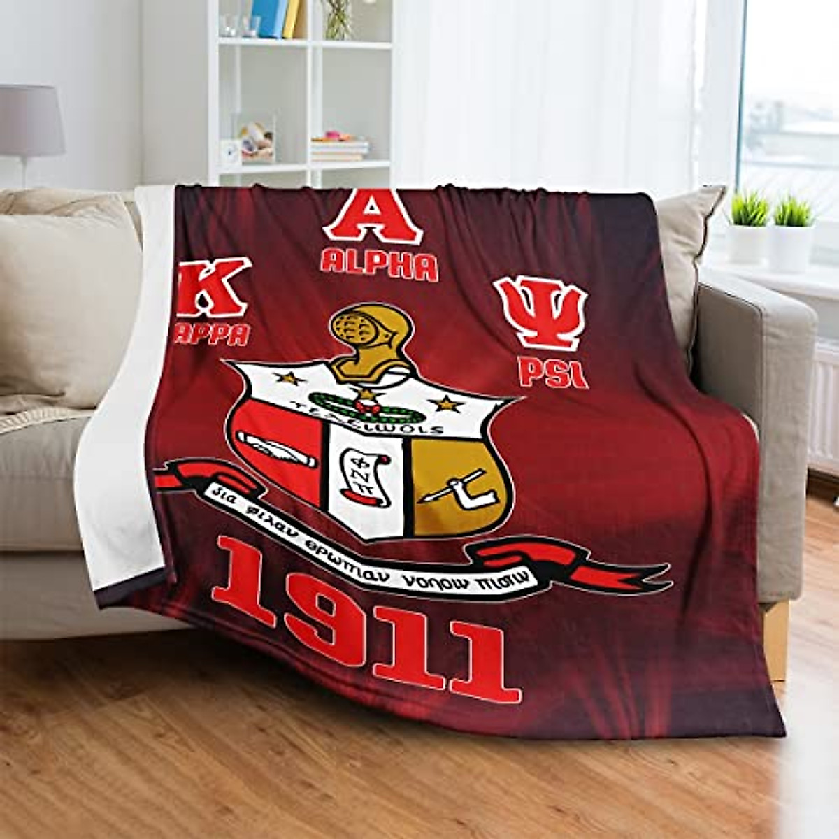 Win FaFA Gao Kappa Alpha Psi Premium Flannel Fleece Blanket Throw Blanket Textured Solid Soft Sofa Couch Cover Blanket Large Flannel Fleece Plush Throw Blanket (60''x50'')
