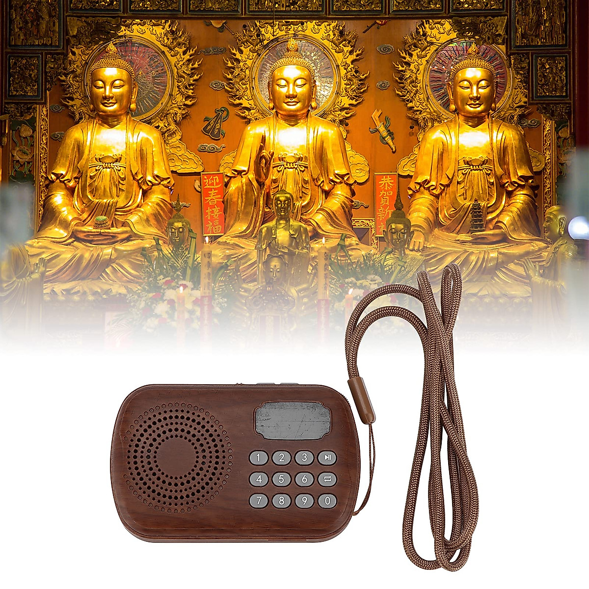 Buddha Machine Buddhist Music Player Light Weight Small Volume Take Easily Buddhist Prayer Machine 3.1 x 2.0 x 0.8in