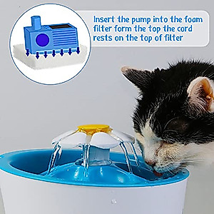 15 Pieces Pet Water Fountain Replacement Filter Foam Pre-Filter Cat and Dog Fountains Foam Compatible with Drinkwell Ceramic and 360 Stainless Steel Pet Dog Cat Fountains (White)