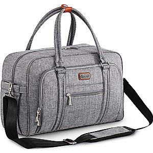 WELAVILA Diaper Bag Tote Large Convertible Baby Bags with Changing Pad & Insulated Pockets for Mom & Dad - Travel Diaper Tote Grey Diaper Tote Bag - Multifunction Baby Diaper Bag - Diaper Duffle Bag