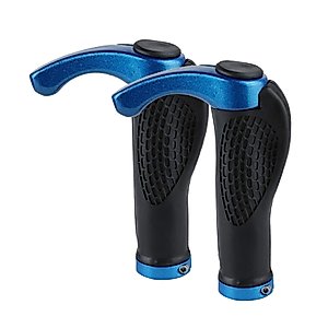 SJHY Bicycle Accessories MTB Bike Handlebar Anti-Skid Bicycle Grips Mountain Cycling Bike Handles Lock-On Ends Bicycle Accessories Bike Parts (Color : Blue)