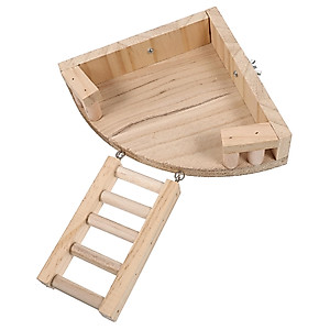 1 Set Hamster Stand Decorative Hamster Toy Wooden Chinchilla for Pet Household Chinchilla Toy Household Rat Plaything Delicate Hamster Platform Interesting Rat Plaything