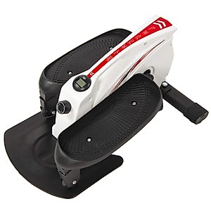 BalanceFrom Under-Desk Elliptical Machine, Pedal Exerciser, Mini Elliptical Machine with Non-Slip Pedal, Display Monitor and Adjustable Resistance, White (BFEL-M)