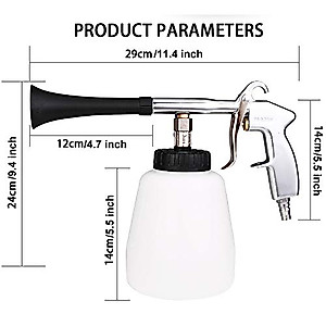 CPROSP Tornado Black Car Cleaning Gun, High Pressure Car Cleaning Gun Jet Cleaner Interior,