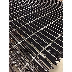 20188S100-B4 Fits Zoro Select 20188S100-B4 Bar Grating, Smooth, 48 In L, 24 In W, 1.0 In H, Black