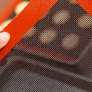 2 Pcs Baking Mat, 30x40cm Perforated Silicone Fiberglass Mat Biscuit Baking Pastry Baking Pan Mat Oven Liner Pad