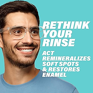 ACT Restoring Fluoride Mouthwash 18 fl. oz. Strengthens Tooth Enamel, Cool Mint