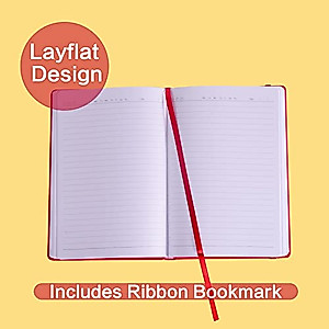 SUIN Hardcover-Journal-Notebooks, 6 Packs A5 Lined Journals Notebook for Writing 200 Pages, 8.2 x 5.5 inch, 6 Colors Classic Ruled Notebooks for Work/Travel/College