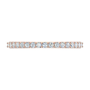 1/2 Carat Diamond Eternity Wedding Band in 14K Rose Gold (Ring Size 5.5)
