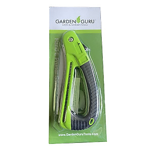 Garden Guru Folding Pruner Saw with Ergonomic Handle & Safety Lock – Non Slip – Rust Resistant Hardened Steel – Professional Grade Sawtooth Blade – for Pruning Trimming Camping Clearing