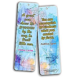 Creanoso Inspiring Inspirational Act of Kindness Bookmarks for Women (12-Pack) – Premium Gift Set – Inspiring Sayings Quotes for Ladies, Wife, Girls – Six Bulk Assorted Bookmarks Designs