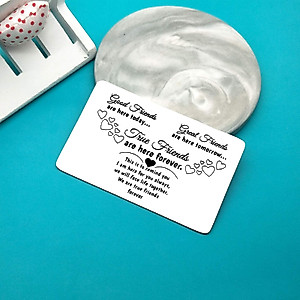 Xiahuyu Best Friend Gift Friendship Gifts for Best Friend,Best Friend Wallet Card,Birthday Gifts for Best Friend,Thanksgiving Christmas Day Gifts for Best Friend