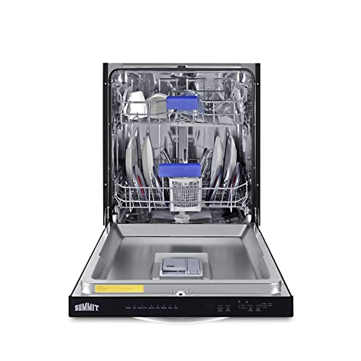 Summit Appliance DW243BADA 24" Wide Built-In Dishwasher, Black, ADA Compliant, Quite Performance, Touch Controls, Digital Display, Top Control Panel, Stainless Steel Interior, 8 Wash Programs