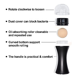 Nobb! Oil-Absorbing Volcanic Face Roller,Reusable Portable Oily Skin Control Roller,Facial Skincare Tool