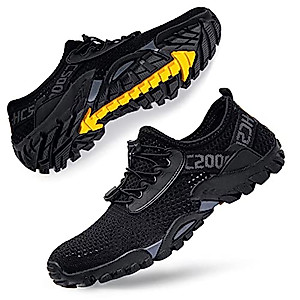Men Water Shoes Quick Drying Women Water Hiking Swim Beach Shoes for Sailing Kayaking Surfing All Black
