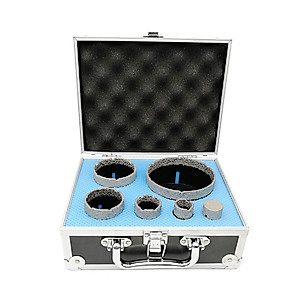 FACHLICH Diamond Hole Saw Kit Tile Hole Saw Kit 25/35/51/65/102mm/25F Diamond Core Drill Bits Set for Porcelain Tile Granite Marble Masonry Brick