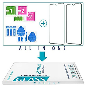 HPTech Screen Protector For Samsung Galaxy A20 Tempered Glass, Easy to Install, Bubble Free 2-pack