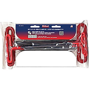 EKLIND 53910 Cushion Grip Hex T-Key allen wrench - 10pc set SAE Inch Sizes 3/32-3/8 9in series
