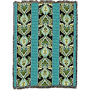 Pure Country Weavers William Morris Ivy Blanket - Arts & Crafts - Gift Tapestry Throw Woven from Cotton - Made in The USA (72x54)