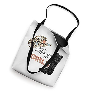 Retro Leopard Cowboy Boots Let's Go Girls Western Cowgirls Tote Bag