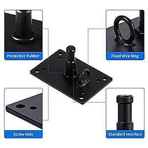 Youngerfoto Wall Mount Plate Pin 5/8 Stud, 2.36 inch Studio Camera Ceiling Mount for Video Light, Strobe Light, Studio Photography