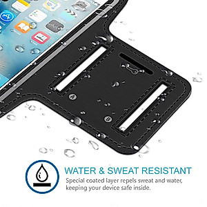 MMOBIEL Arm Phone Holder for Running Compatible with iPhone 15/14/13/13 Pro/12/12 Pro/11/XR and Other Models up to 7.1 inch - Stretchable Running Phone Holder Armband Incl. Key Holder - Black