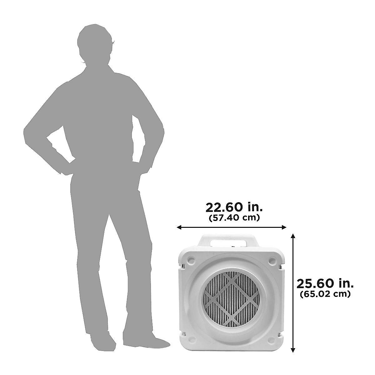 QuFresh Portable HEPA Air Purifier, Industrial Air Scrubber, Commercial Air Filtration System, Perfect for School, Office, Gym, Home, Fire Cleaning, 740+ Sq Ft.