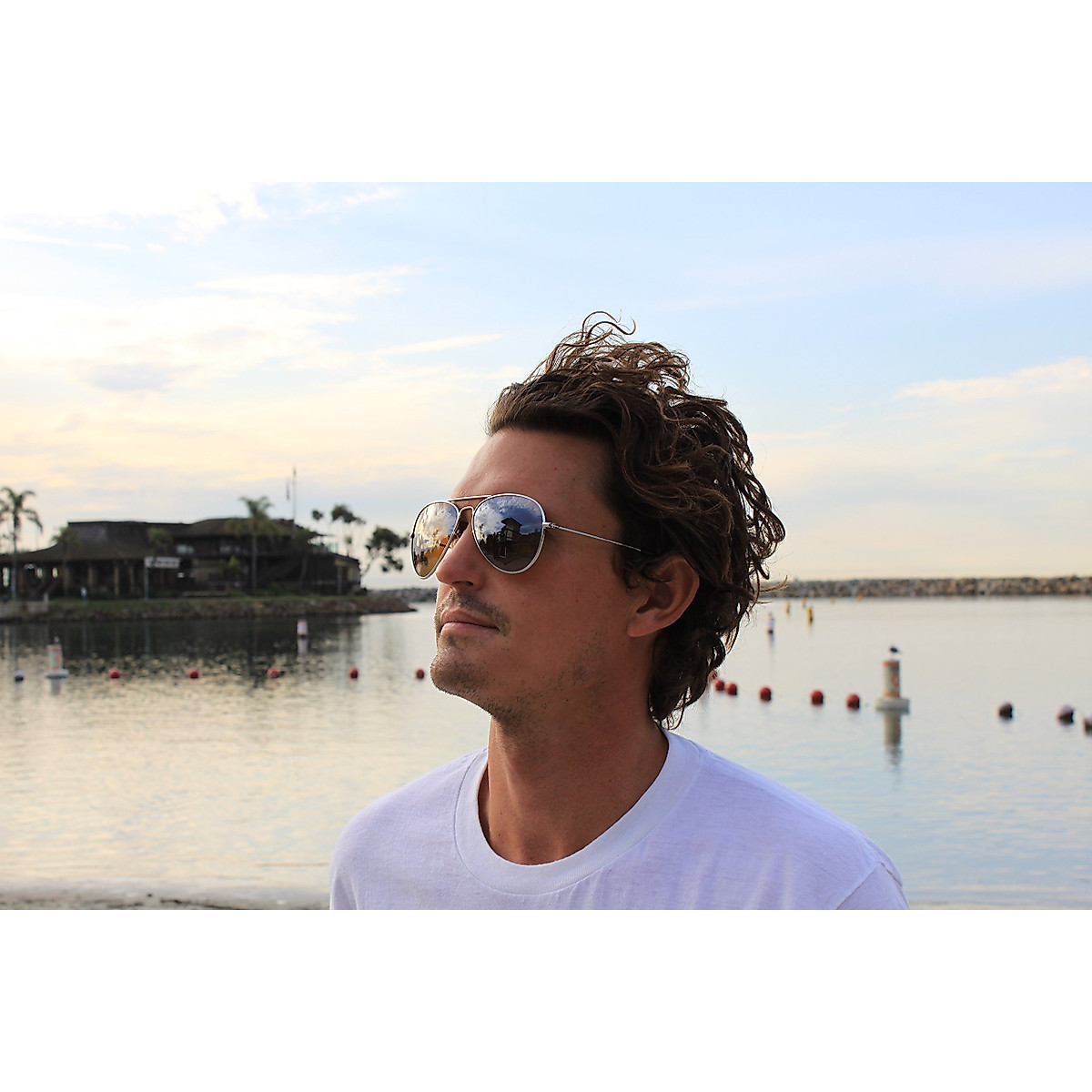 Eagle Eyes Classic Polarized Over Sized Aviator Sunglasses