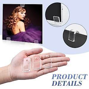 Laurensory Vinyl Record Wall Mount, 27Pcs Clear Acrylic Album Record Holder Display for CDs, Vinyl, Card Collection in Home Office