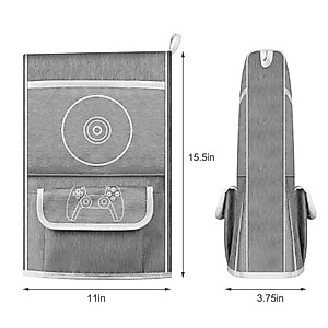 Esimen Sleeve Protective Case Dust Cover for PS5 Console /Playstation 5 Digital Edition ,PS5 Controller Skin Compatible with 12 Game Disc Pockets