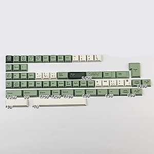 HONANA Botanical Garden Keycap Set 165 Keys Cherry Profile PBT Sublimation Japanese Keycaps for 61/68/87/96/104/108 Keys Mechanical Keyboard