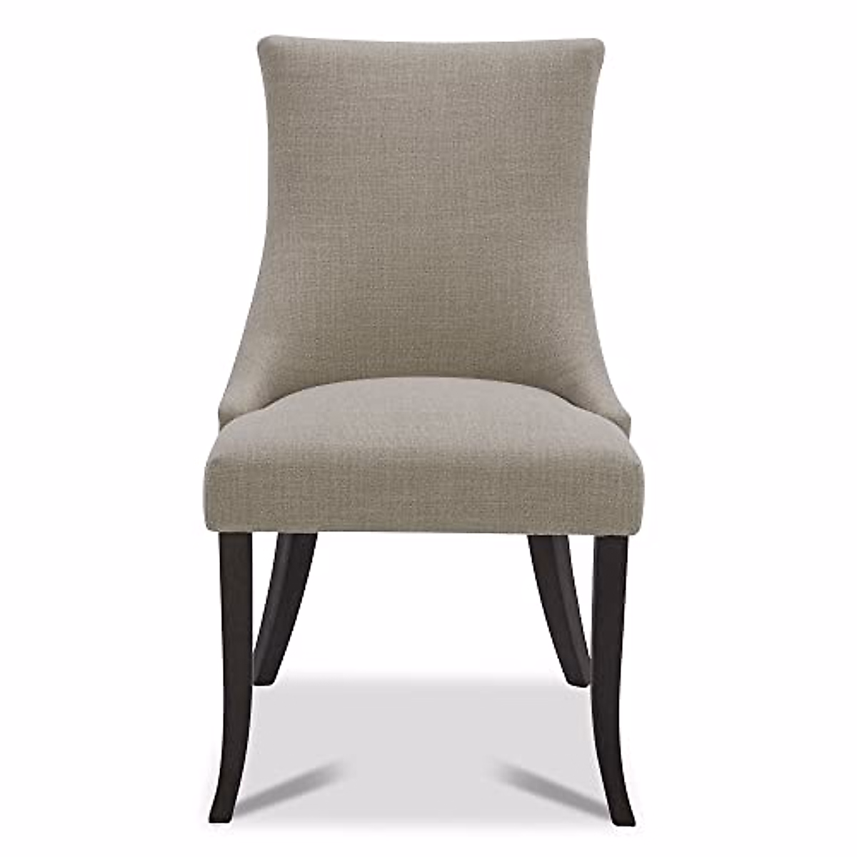 CHITA Farmhouse High Back Dining Chairs, Fabric Modern Upholstered Chairs, Dining Room Chairs Set of 2, Flax Beige