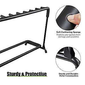 AW 7 Seven Holder Multi Guitar Folding Stand Band Stage Bass Acoustic Guitar Display Rack
