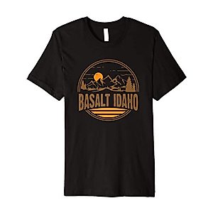 Vintage Basalt, Idaho Mountain Hiking Souvenir Print Premium T-Shirt