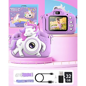 Kids Camera for 3-8 Years Old Toddlers Childrens Boys Girls Selfie Camera 20.0 MP HD 1080P IPS Screen Dual Digital Toy Camera for Kids Christmas Birthday Gifts