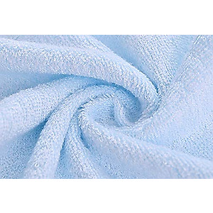 Tosnail 20 Pack 10" x 10" Ultra Soft Bamboo Fiber Baby Bath Washcloths and Towels - Assorted 5 Colors