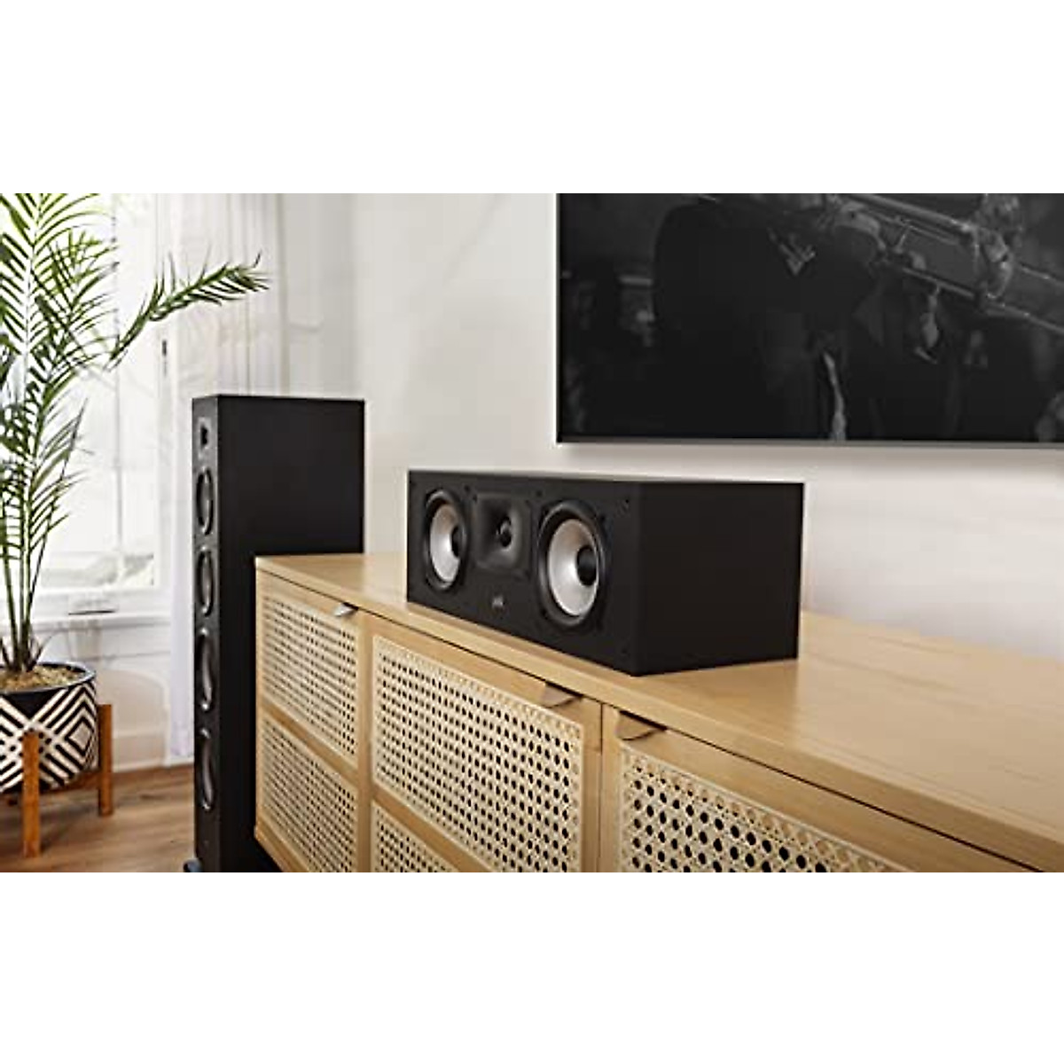 Polk Monitor XT30 Compact Center Channel Speaker - Hi-Res Audio Certified, Dolby Atmos & DTS:X Compatible, 1" Terylene Tweeter & Dual 5.25" Dynamically Balanced Woofer, Midnight Black