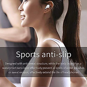 Wireless Earbuds,YX01 Single in-Ear Mini Bluetooth 4.1 Earphone with Microphone Noise Cancelling Deep Bass Stereo Headphone HD Call for Phone Silver One Size