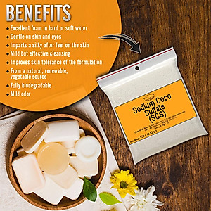Artekas Innovation - SODIUM COCO SULFATE (SCS) - Fine Granules - Anionic, Foaming Surfactant - for Homemade Solid Shampoo Bars, Soap, Foamy, Bubbly Products, Hair, Body - 600 g | 21.17 Oz