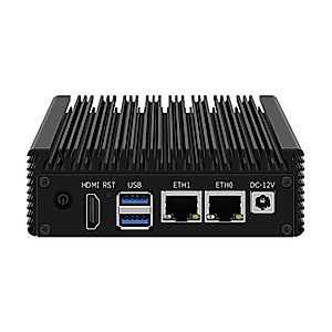 HUNSN Micro Firewall Appliance, Mini PC, VPN, Router PC, Intel Celeron J4105, RJ12, AES-NI, 2 x Intel 2.5GbE I226-V LAN, RST, HDMI, 2 x USB3.0, Barebone, NO RAM, NO Storage, NO System
