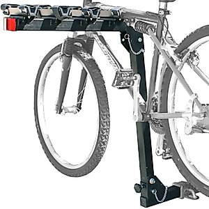 Tow Tuff 4 Bike Heavy Duty Steel Powder Coated Carrier with Hitch Pin and for Class III and IV Receivers with 150 Pound Capacity, Black