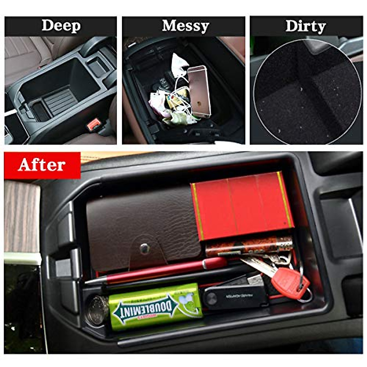 Jaronx Compatible with BMW X3 Console Organizer 2023 2022 2021 2020 2019 2018 G01, Compatible with BMW X4 Center Console Storage Box 2019-2023 G02, Console Storage Tray Organizer Accessories