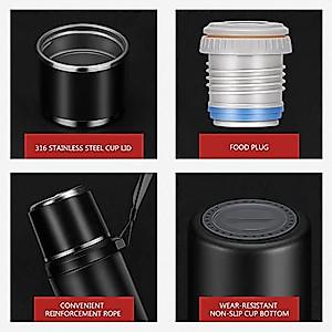 MMLLZEL Thermos Flask Outdoor Stainless Steel Termos Large Capacity Thermo Coffee Mug Cup Water Bottle (Color : D, Size : 1000ml)