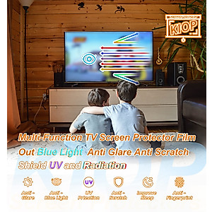KIOP 65 Inches Out Blue Light and Shield UV Film Matte TV Screen Protector Multi-Function Anti Glare for Samsung,Insignia,VIZIO,TCL,Sony,65" L31.65*W56.25