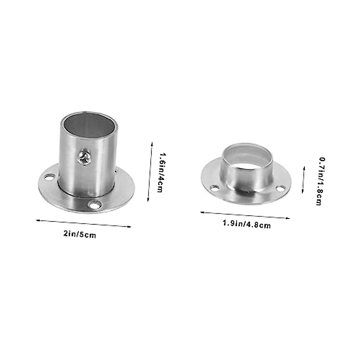 Cabilock 16 Pcs Shower Curtain Rod Base Wardrobe Sockets Curtain Rod Socket Curtain Flange Rod Holder Shower Curtain Holders Boom Stand Washcloth Holder Shower Curtain Pole Socket Towel