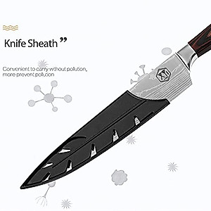 XYJ Stainless Steel Kitchen Knives Set 8 Piece Chef Knife Set with Carry Case Bag & Sheath Well Balance Ergonomic Handle