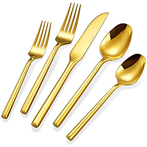 KEAWELL 20-Piece Flatware set (Mirror Silver)